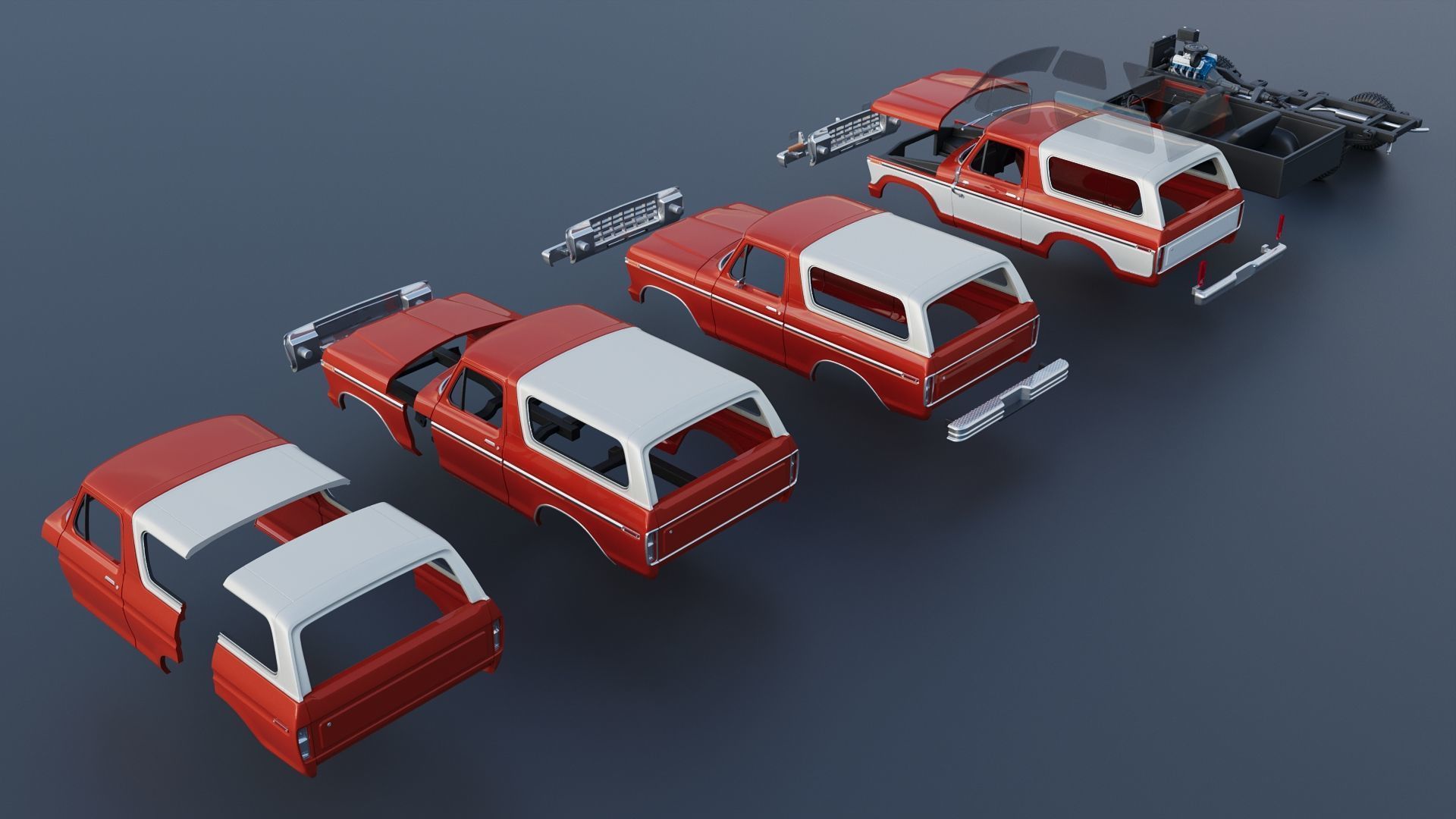 Bronco 1979 3D model 3D printable | CGTrader