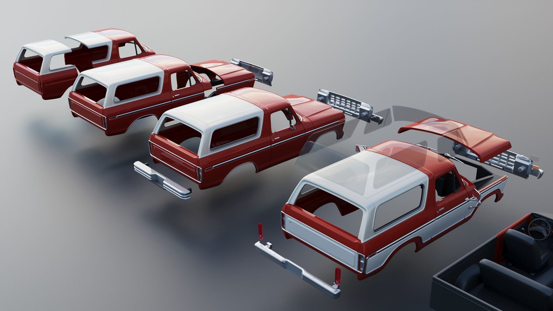 Bronco 1979 3D model 3D printable | CGTrader