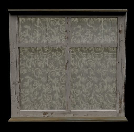 Old White Window free 3D model | CGTrader