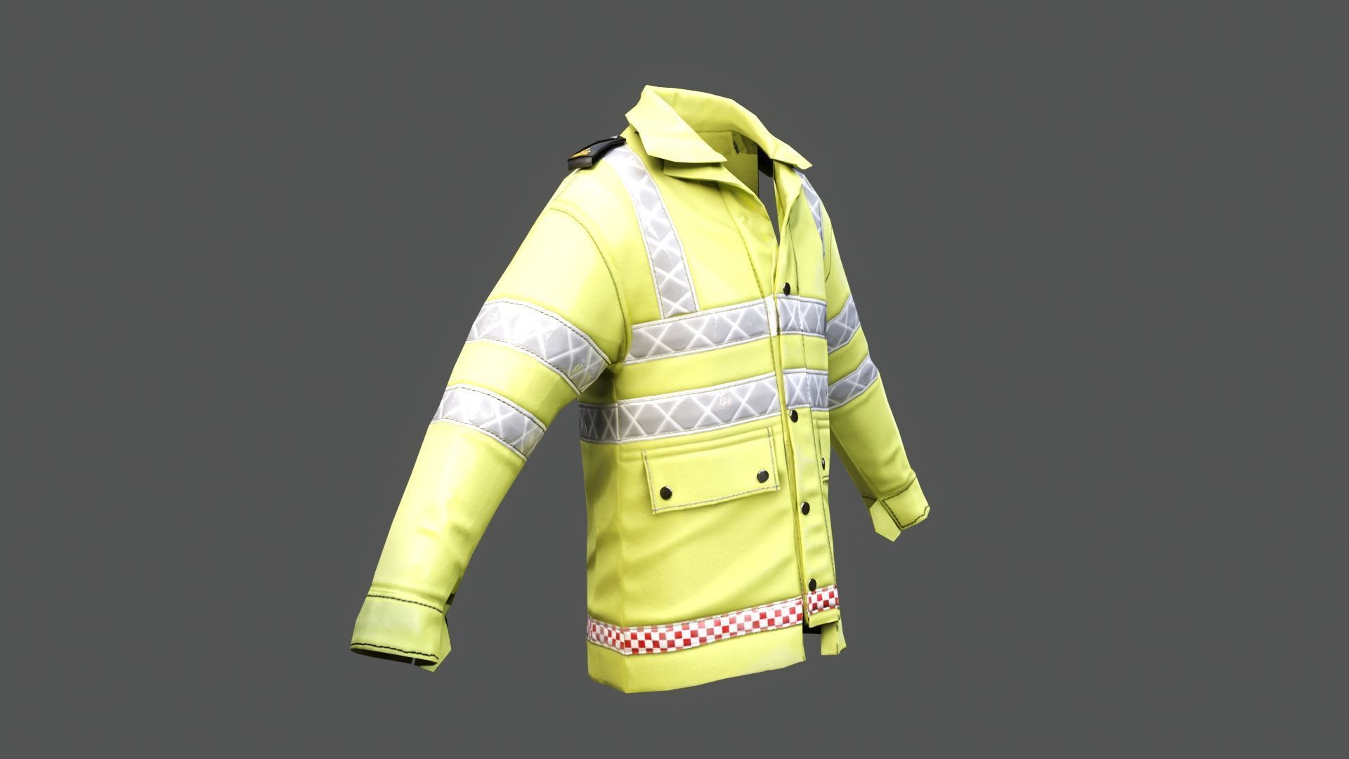3D model Gore-Tex Hi-Vis Jacket UK Police Coat GTA EUP FIVEM uniform VR ...
