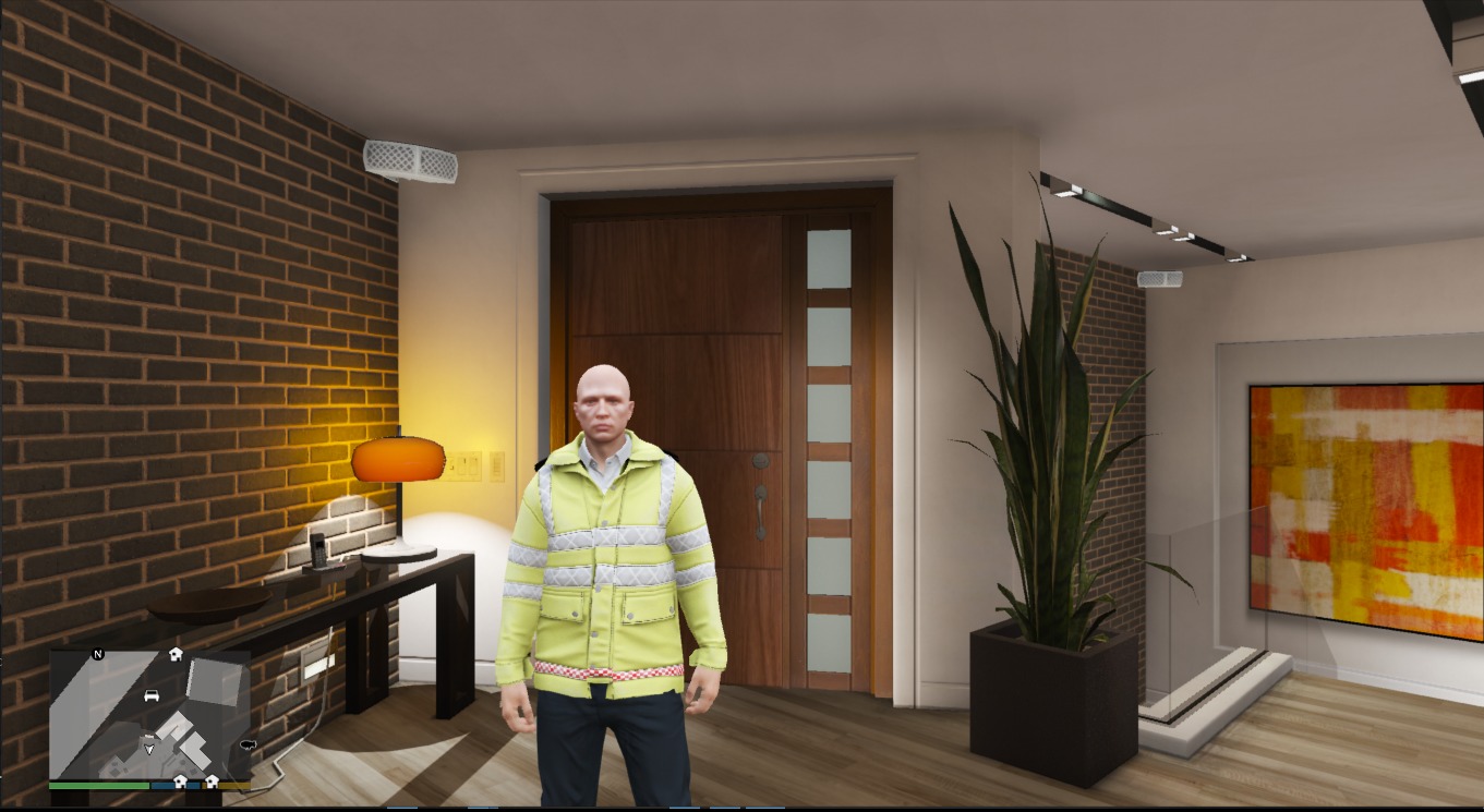 3D model Gore-Tex Hi-Vis Jacket UK Police Coat GTA EUP FIVEM uniform VR ...