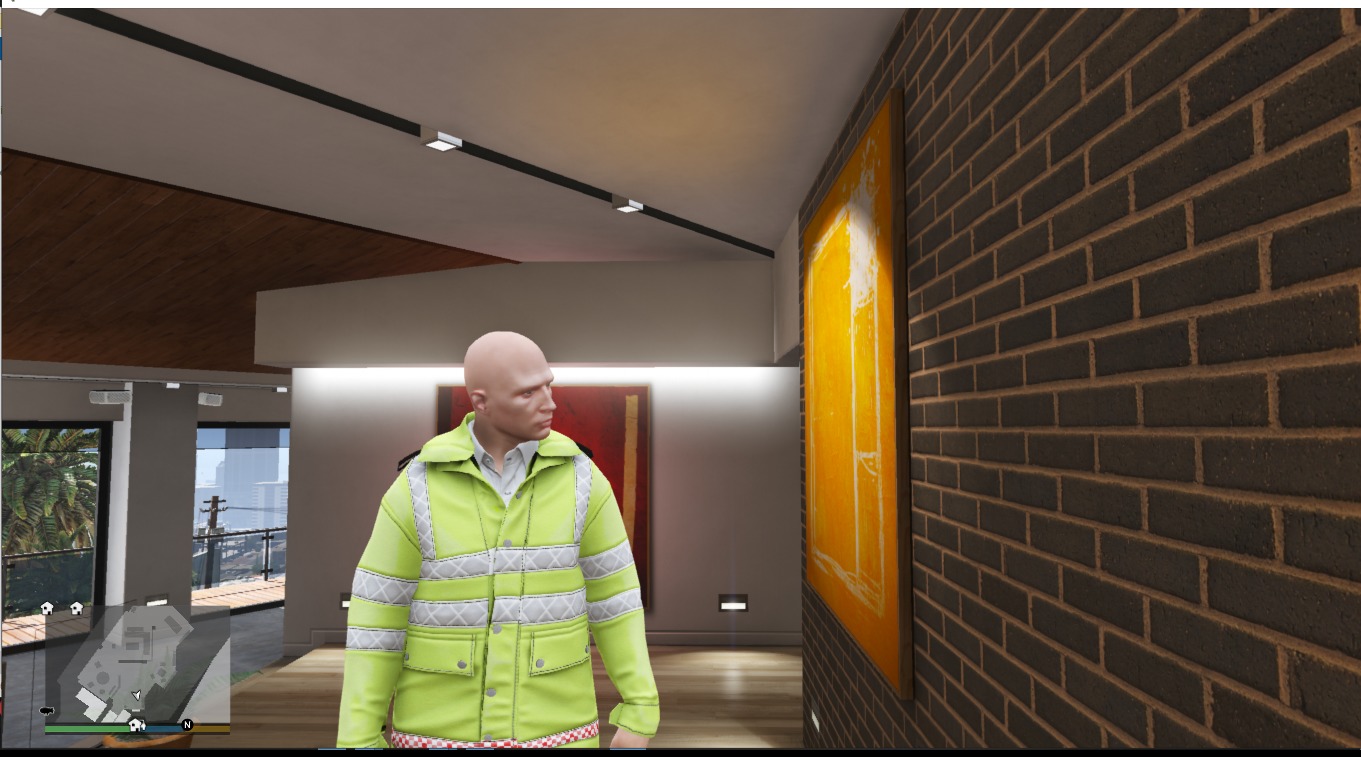 3D model Gore-Tex Hi-Vis Jacket UK Police Coat GTA EUP FIVEM uniform VR ...