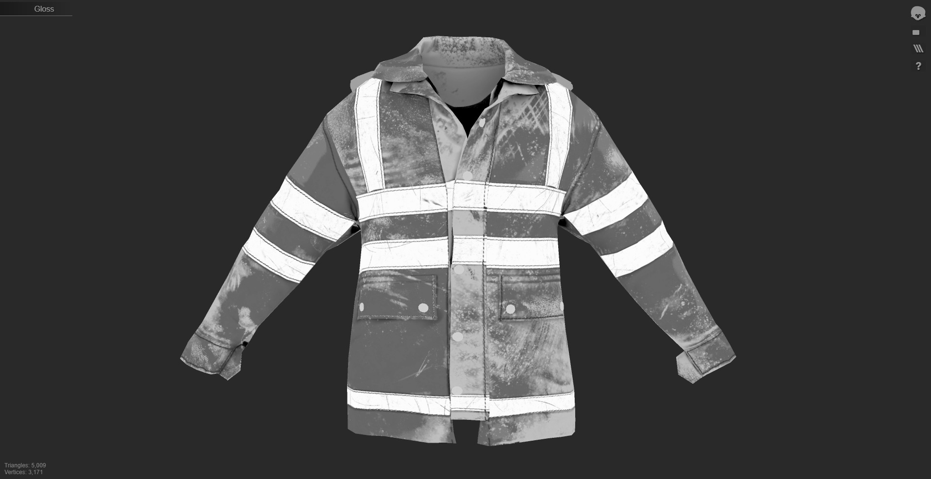 3D model Gore-Tex Hi-Vis Jacket UK Police Coat GTA EUP FIVEM uniform VR ...