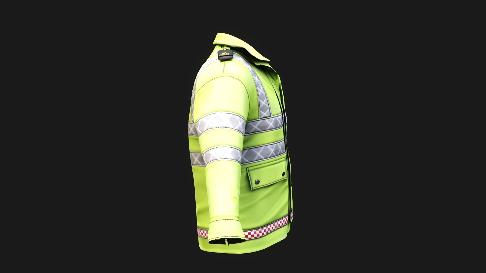 3D model Gore-Tex Hi-Vis Jacket UK Police Coat GTA EUP FIVEM uniform VR ...