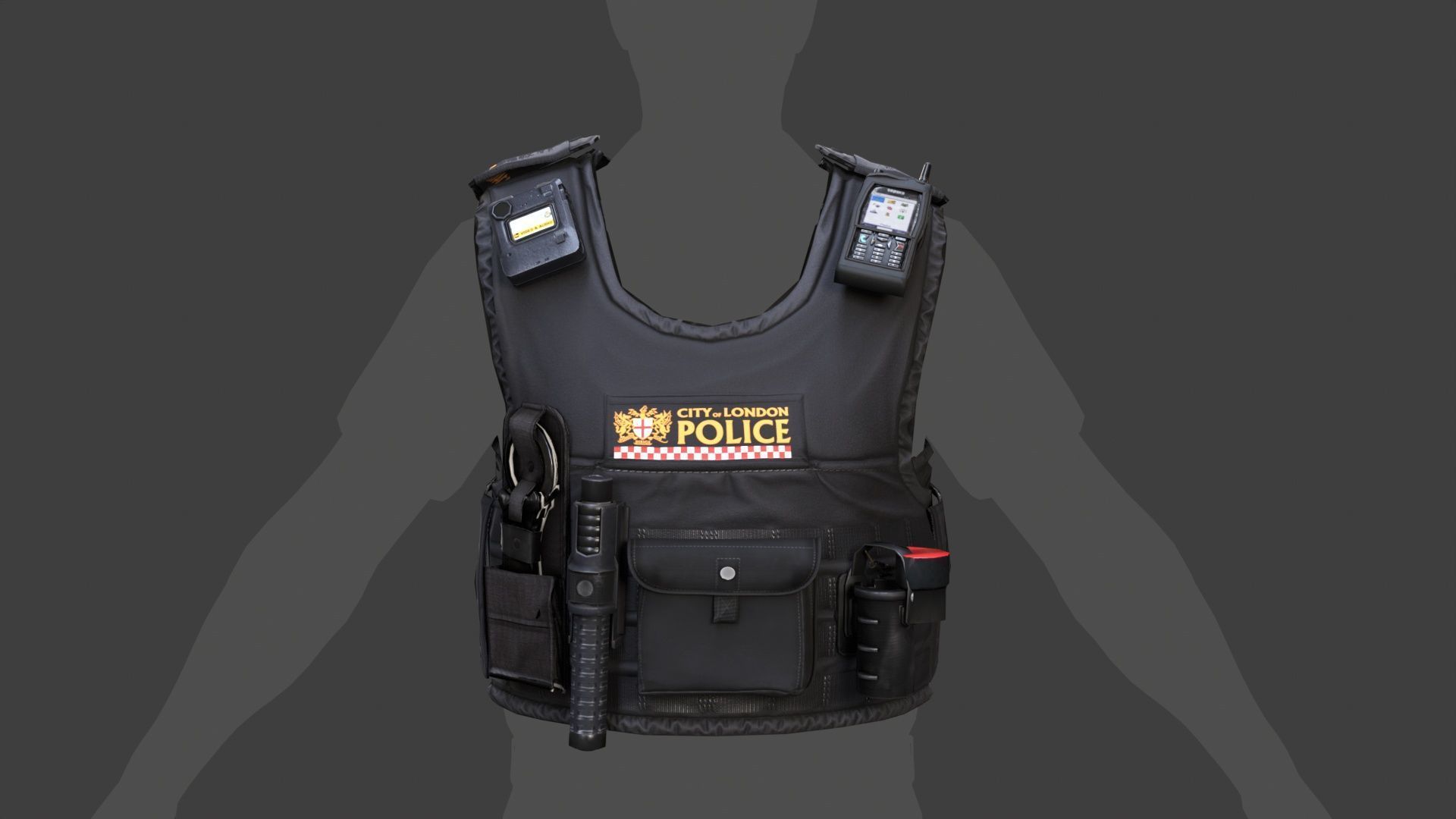 3D model City of London Police Vest Accessories FIVEM EUP GTA Uniform ...