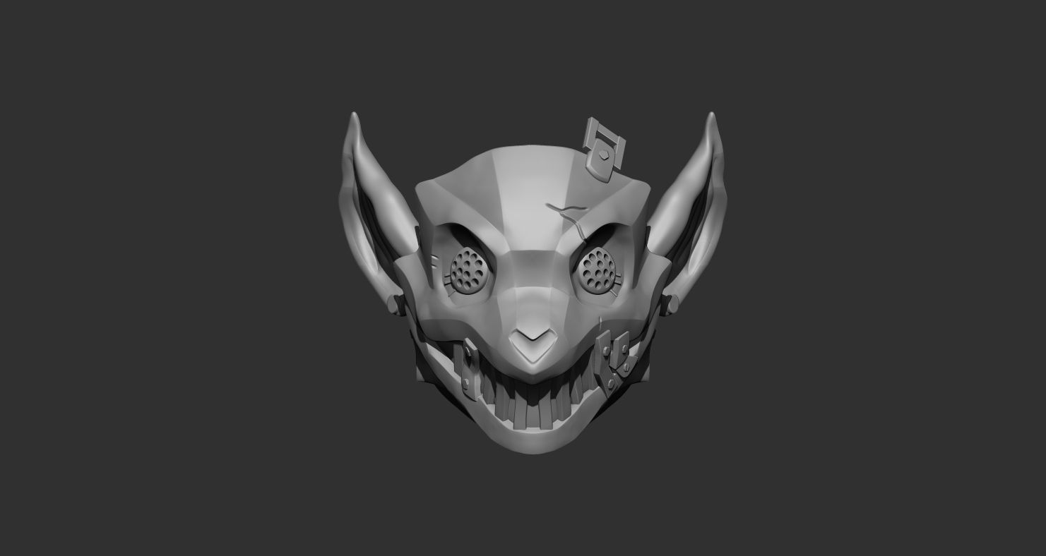 Arcane Cosplay mask SCAR FIRELIGHT League of legend 3D model 3D ...