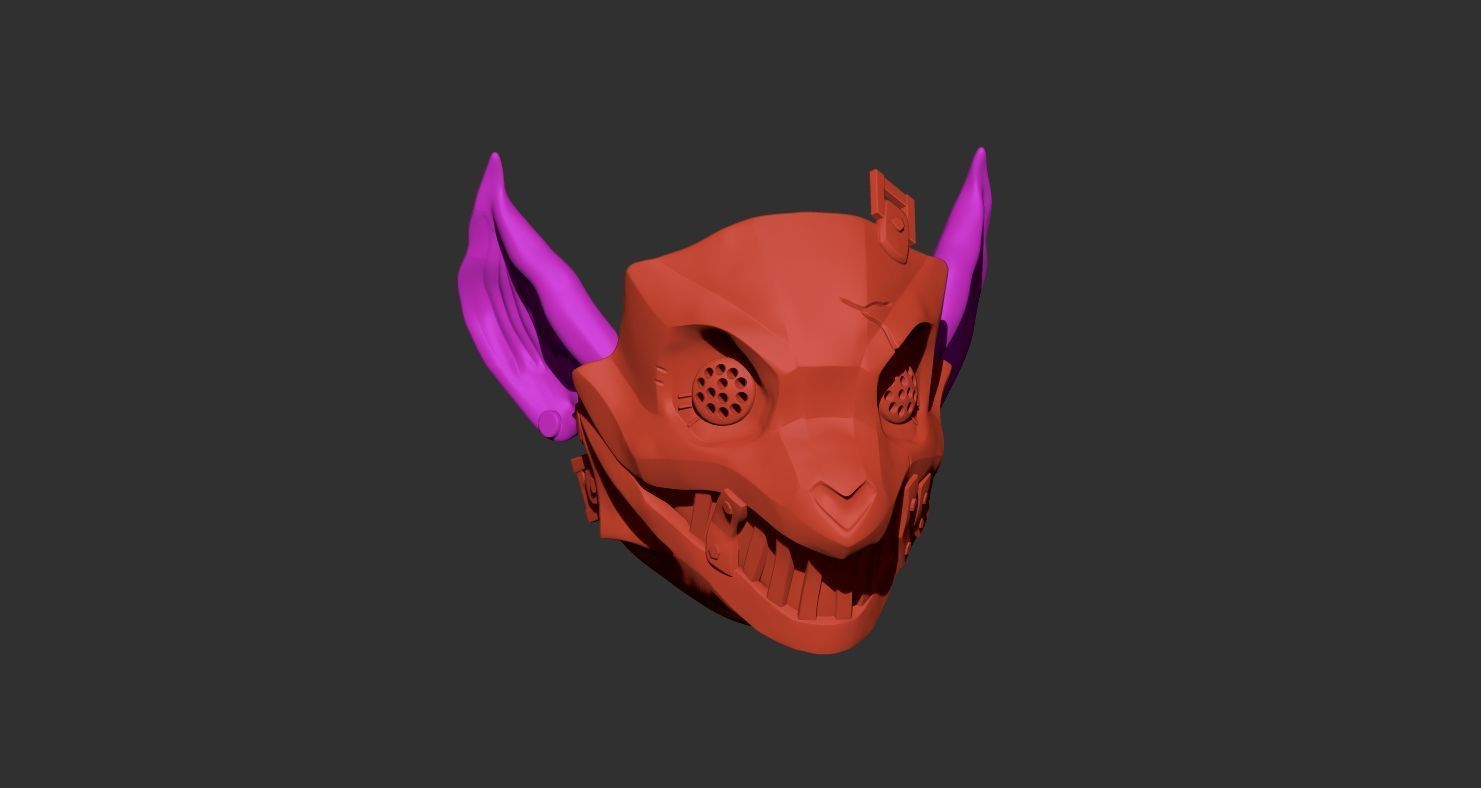 Arcane Cosplay mask SCAR FIRELIGHT League of legend 3D model 3D ...