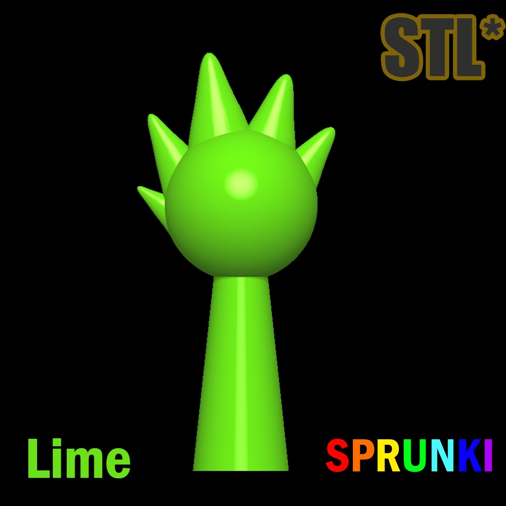 Sprunki Incredibox OWAKCX Lime STL 3D Character Fanart 3D model 3D ...