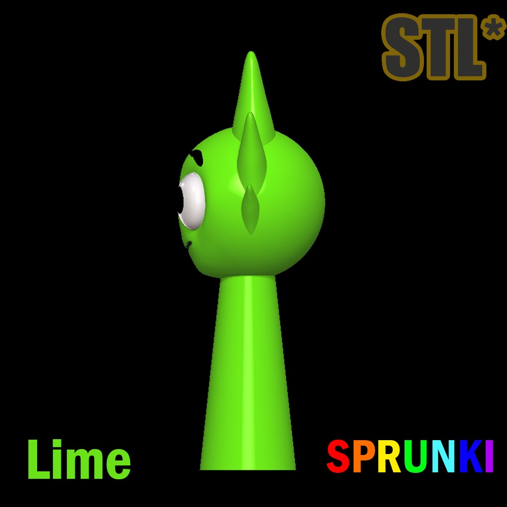Sprunki Incredibox OWAKCX Lime STL 3D Character Fanart 3D model 3D ...