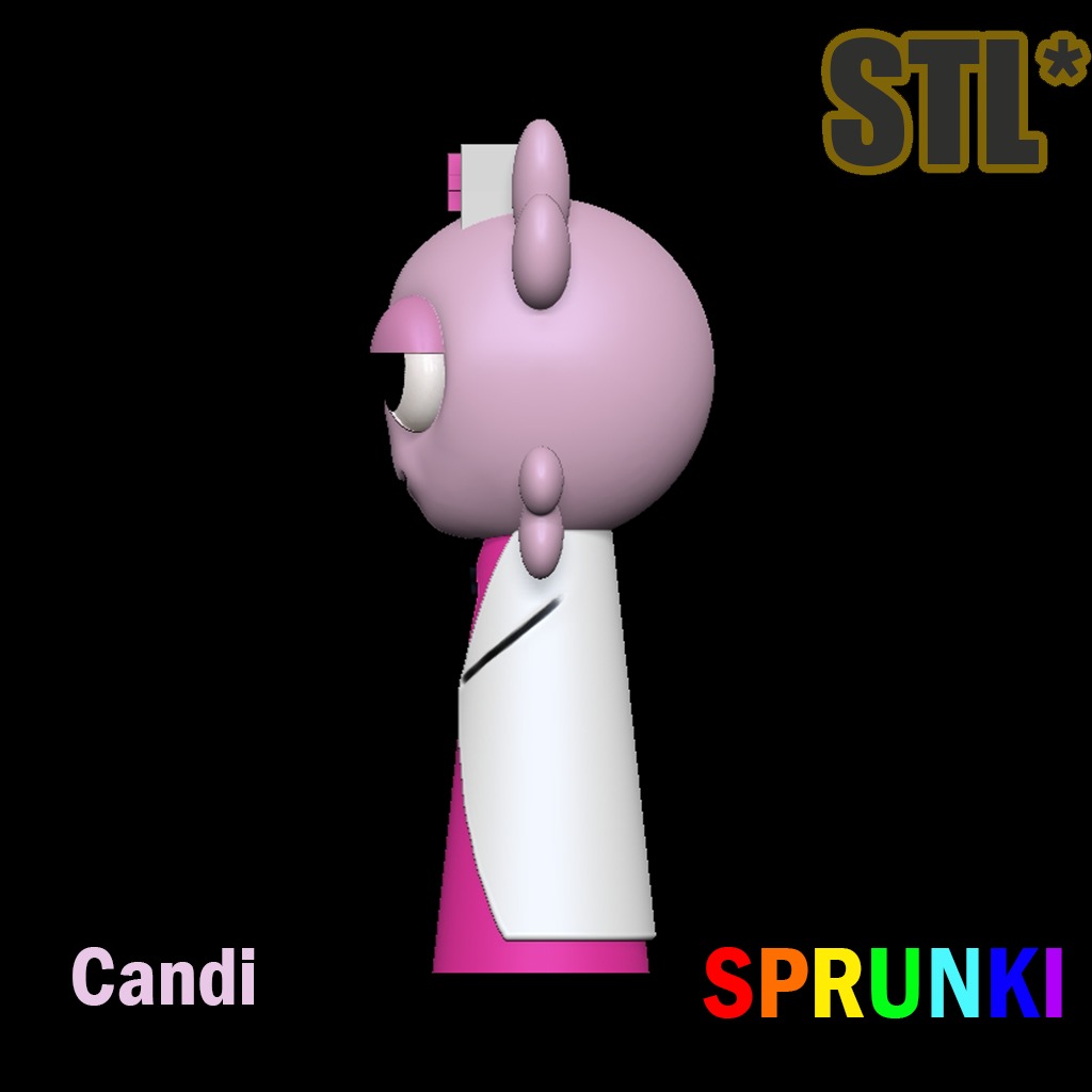 Sprunki Incredibox Candi Retake STL 3D Character Fanart 3D model 3D ...
