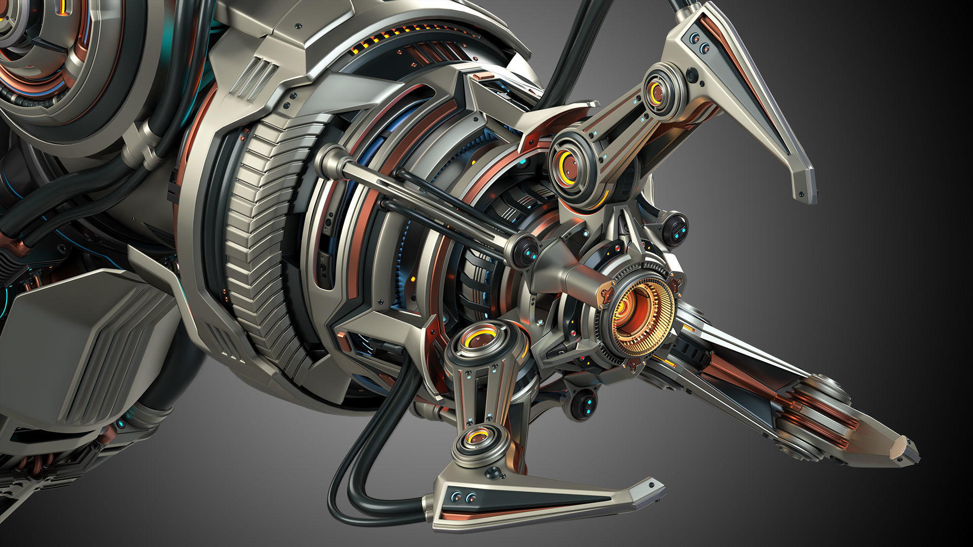 Sci-Fi Robotic Arm Advanced - Rigged and Animated 3D model animated ...