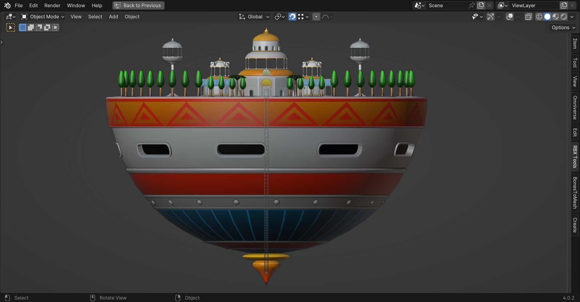 3D model Low Poly Dragonball - Kami Lookout and Kame House Pack VR / AR ...