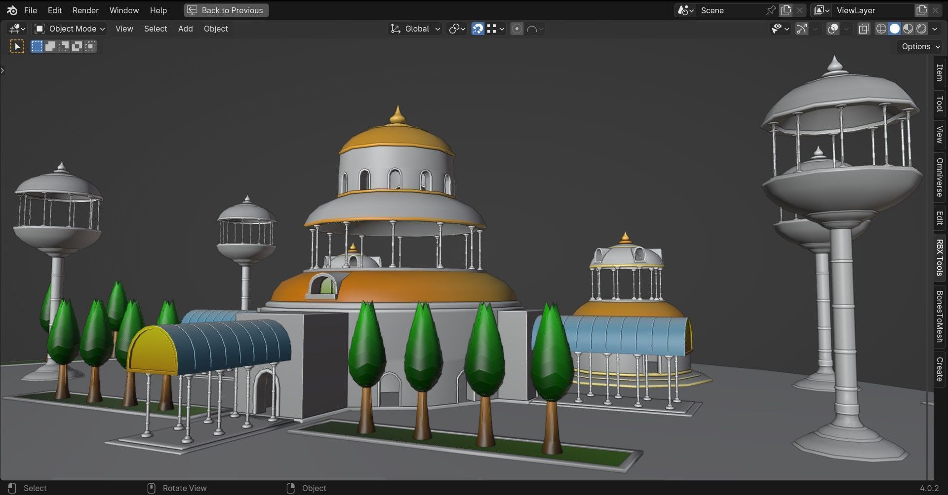 3D model Low Poly Dragonball - Kami Lookout and Kame House Pack VR / AR ...