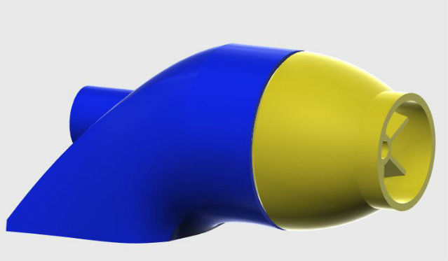 Simple water jet drive free 3D model 3D printable | CGTrader