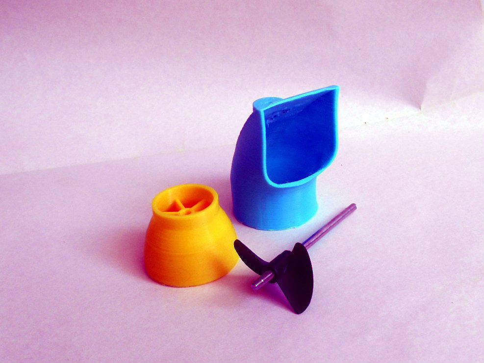 Simple water jet drive free 3D model 3D printable | CGTrader