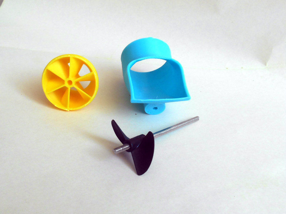 Simple water jet drive free 3D model 3D printable | CGTrader