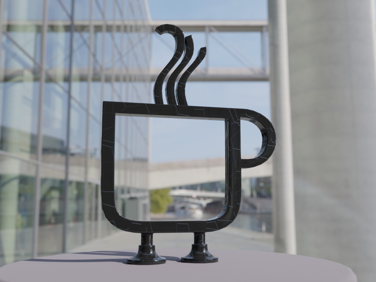 3D Model of a metl Cup with Legs free 3D model | CGTrader