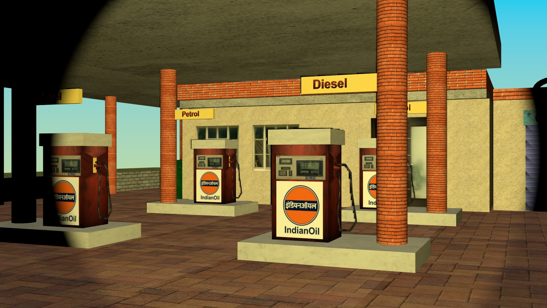 Indian Petrol Pump 3D Model 3D model | CGTrader