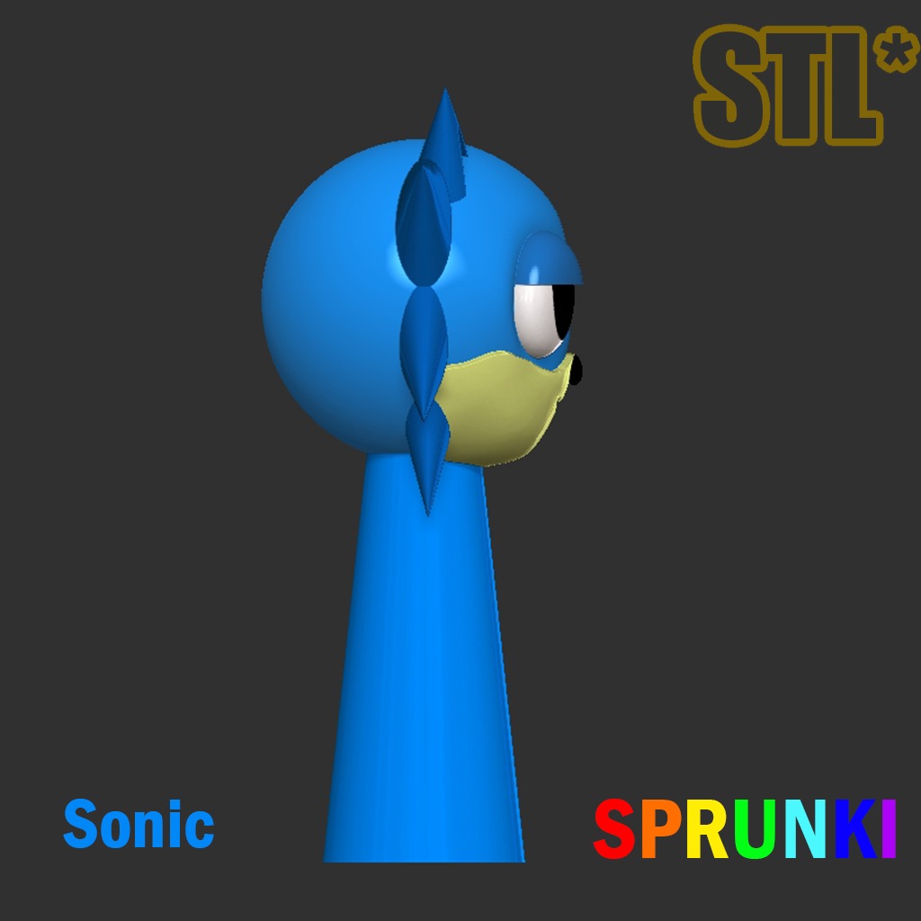 Sprunki 3D Incredibox Sonic Sprunki STL 3D Character Fanart 3D model 3D ...