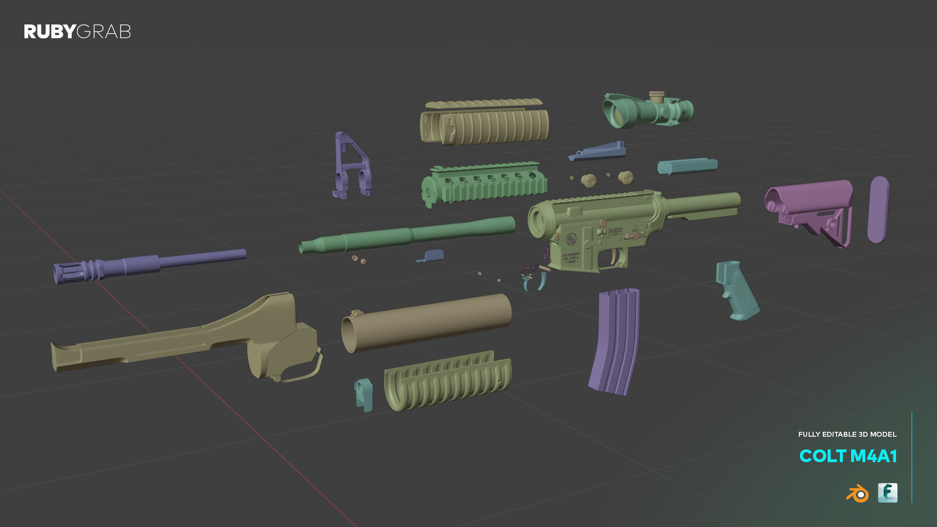 Colt M4A1 Rifle 3D model | CGTrader