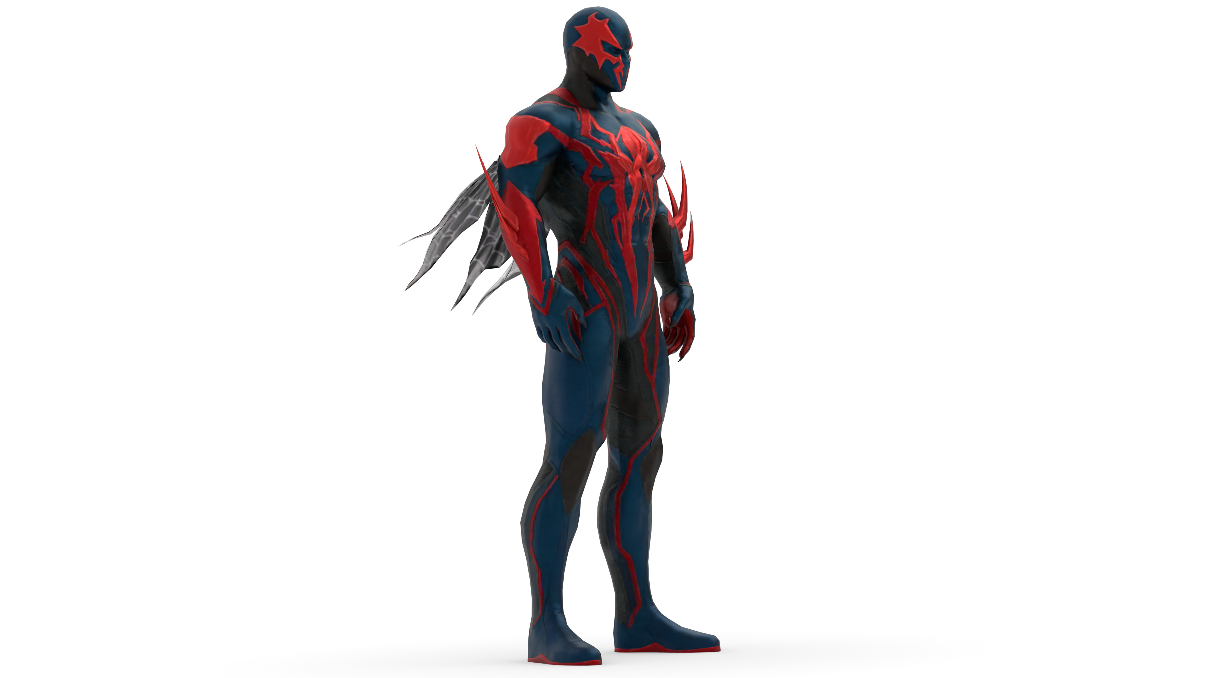 3D model Spider Man 2099 Futuristic Web Warrior 3D Model Rigged VR / AR ...