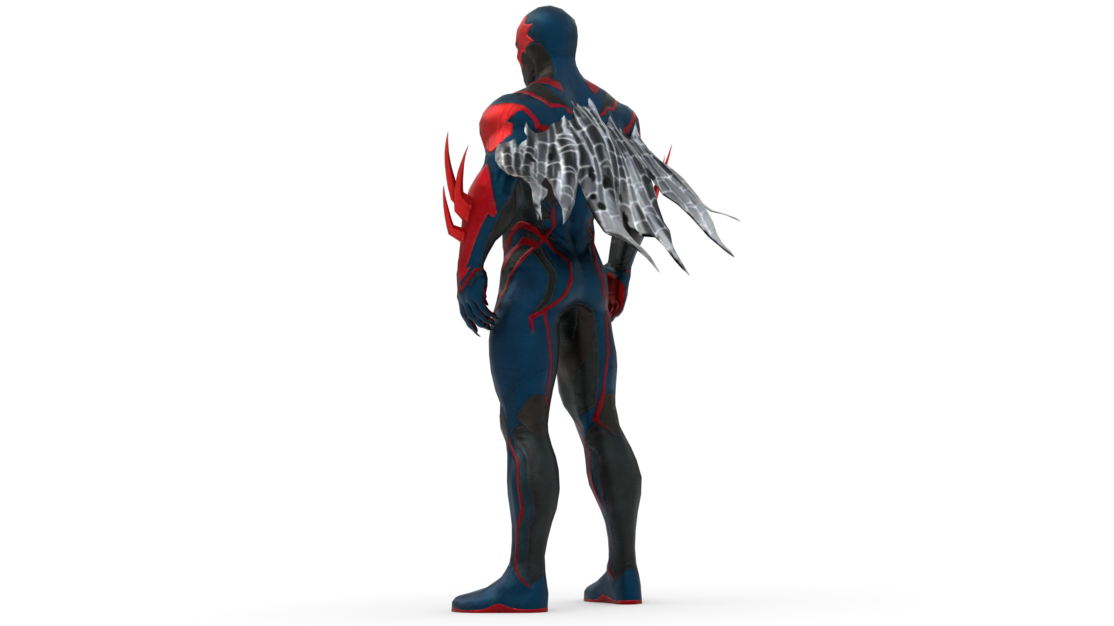 3D model Spider Man 2099 Futuristic Web Warrior 3D Model Rigged VR / AR ...
