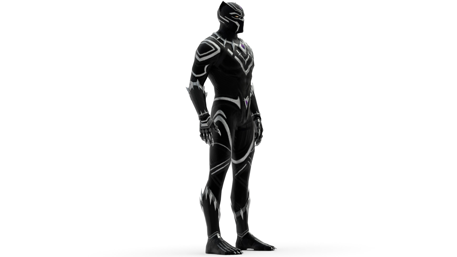3D model Black Panther Hero 3D Model Futuristic Tribal Superhero Design ...