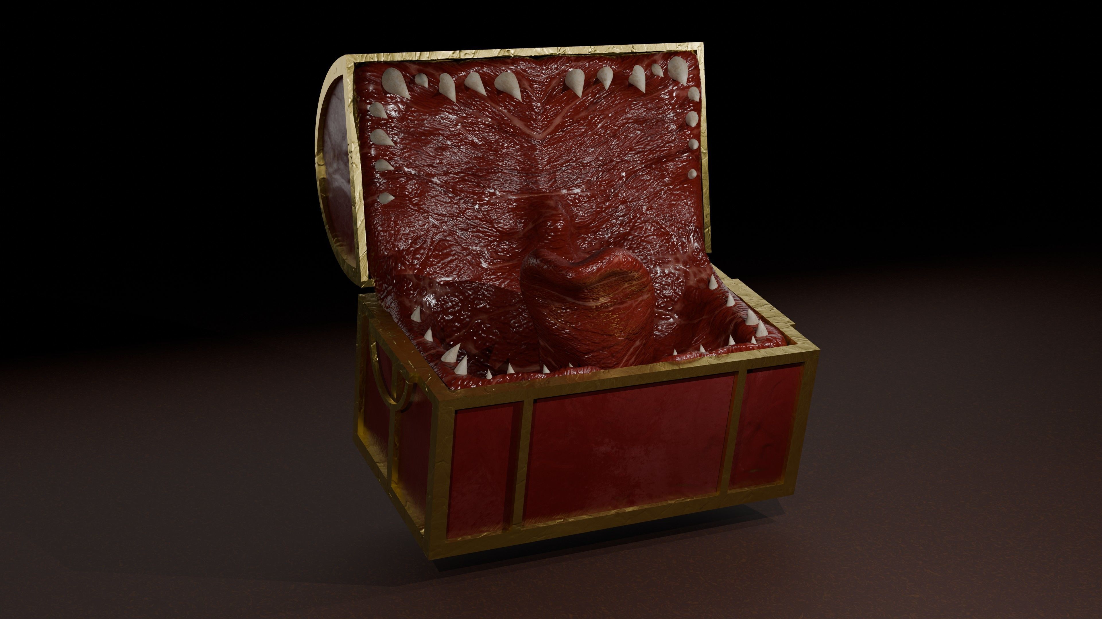 3D model Mimic Treasure Chest Rigged Textured - Sousou no Frieren VR ...