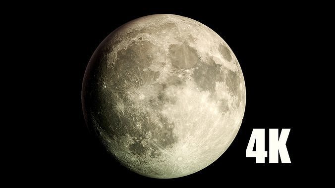 3D model Realistic Moon 4K textures VR / AR / low-poly | CGTrader