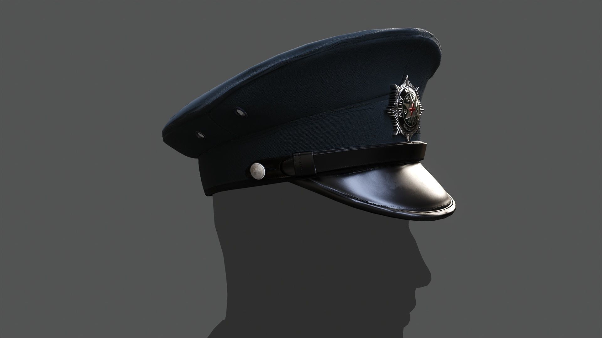 3D model PSNI Police Flat Cap 3D Model Realistic GameReady VR / AR ...