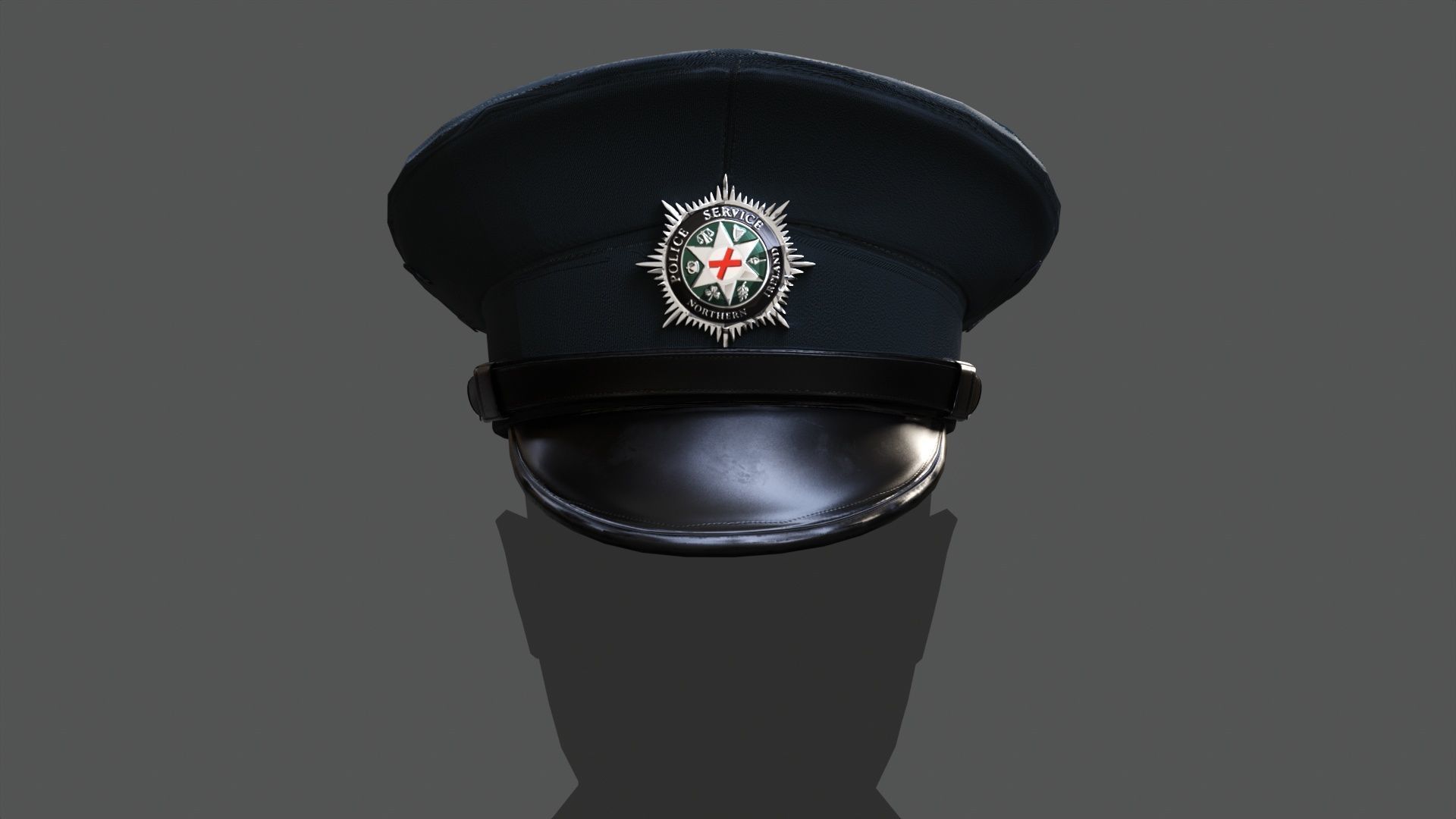 3D model PSNI Police Flat Cap 3D Model Realistic GameReady VR / AR ...