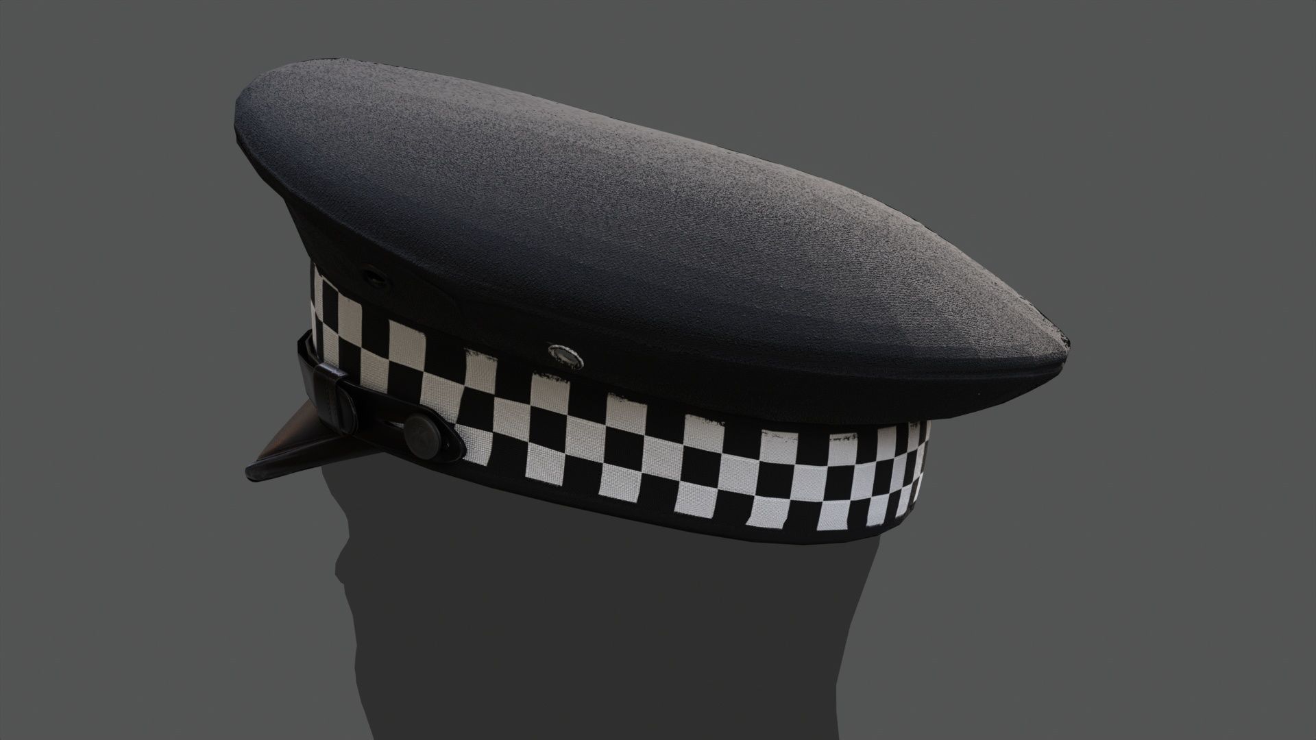 3D model cotland Police Flat Cap 3D Model 4K PBR Textures GameReady VR ...