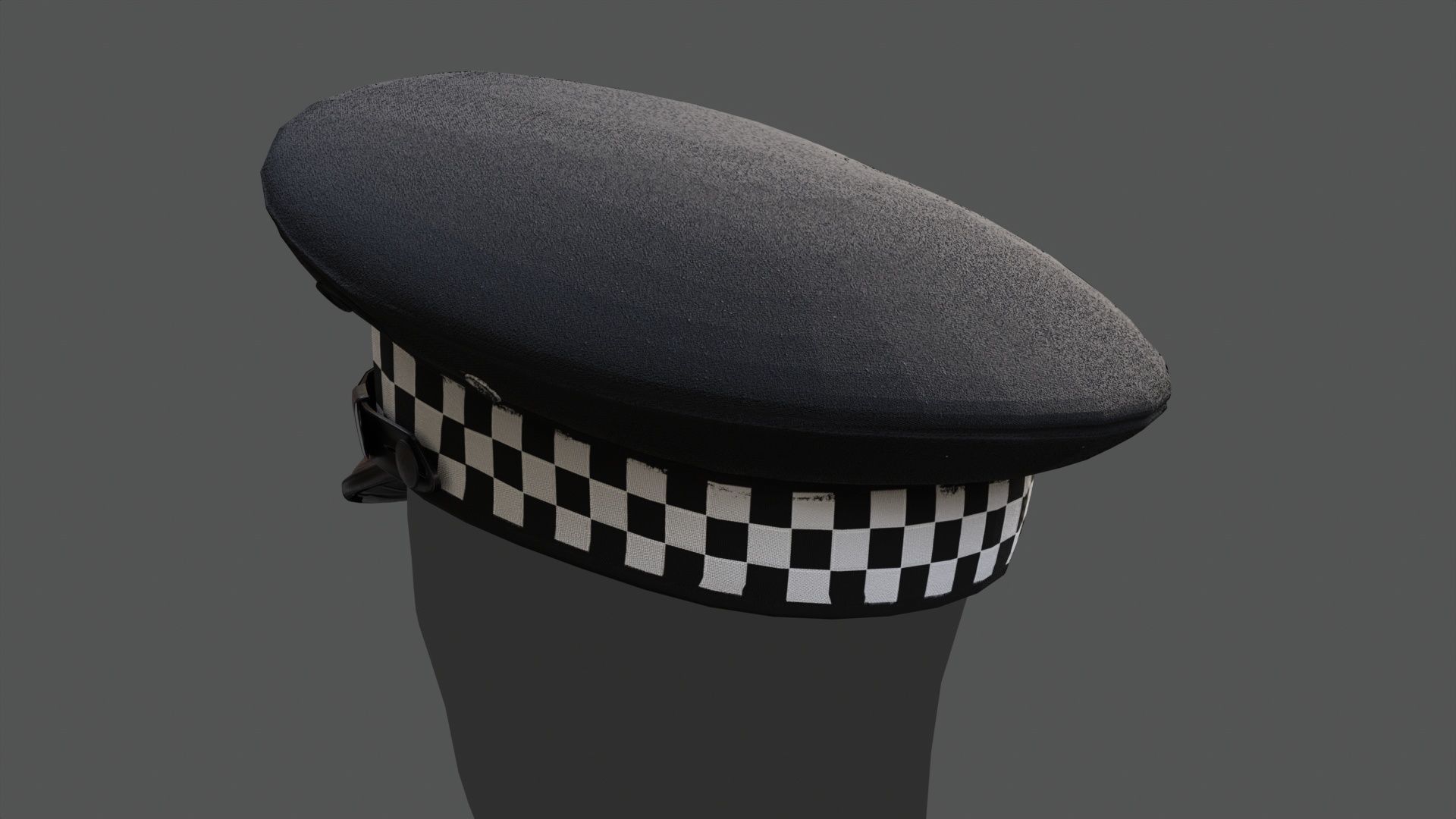 3D model cotland Police Flat Cap 3D Model 4K PBR Textures GameReady VR ...