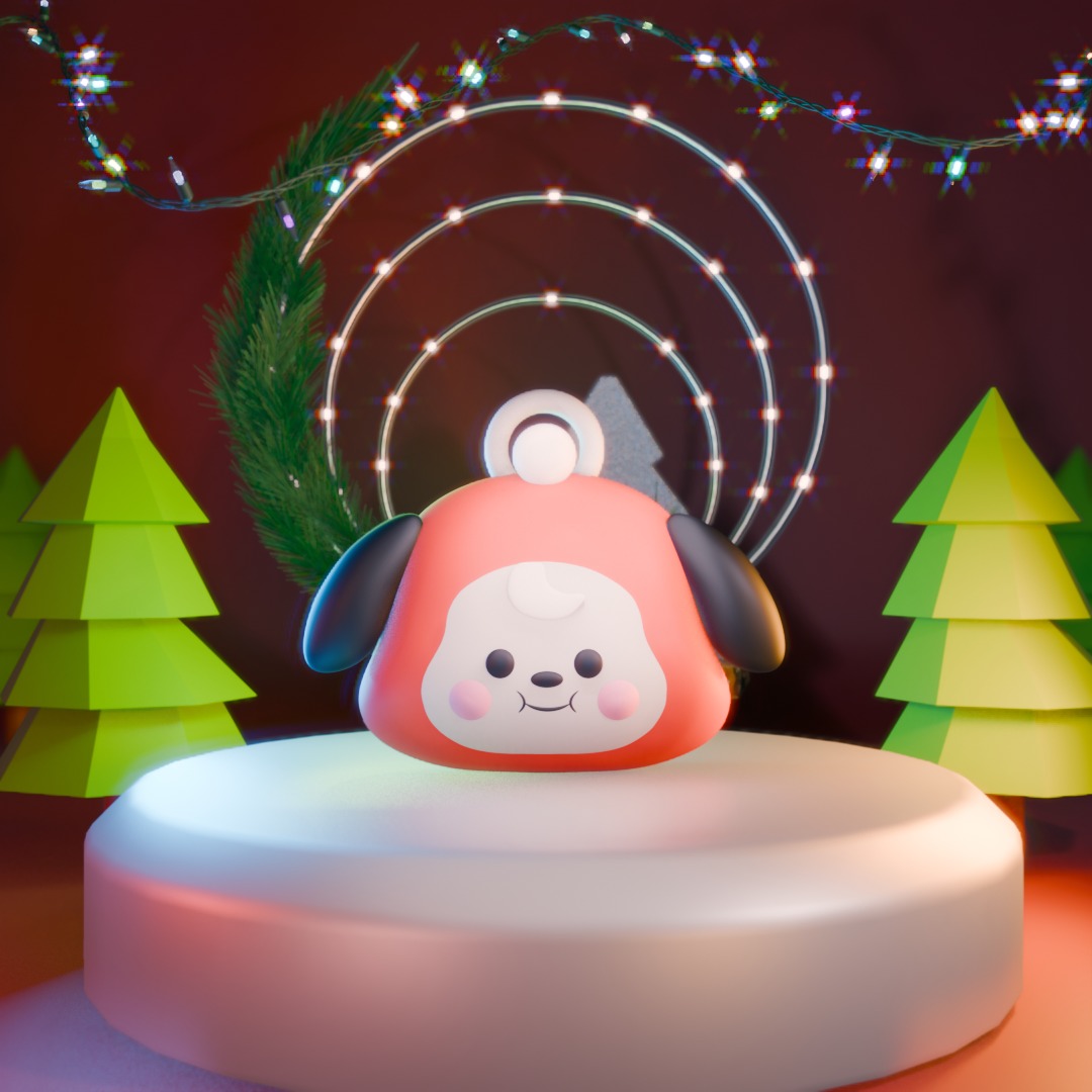 BT21 3D printed Christmas tree hangers 3D model | CGTrader