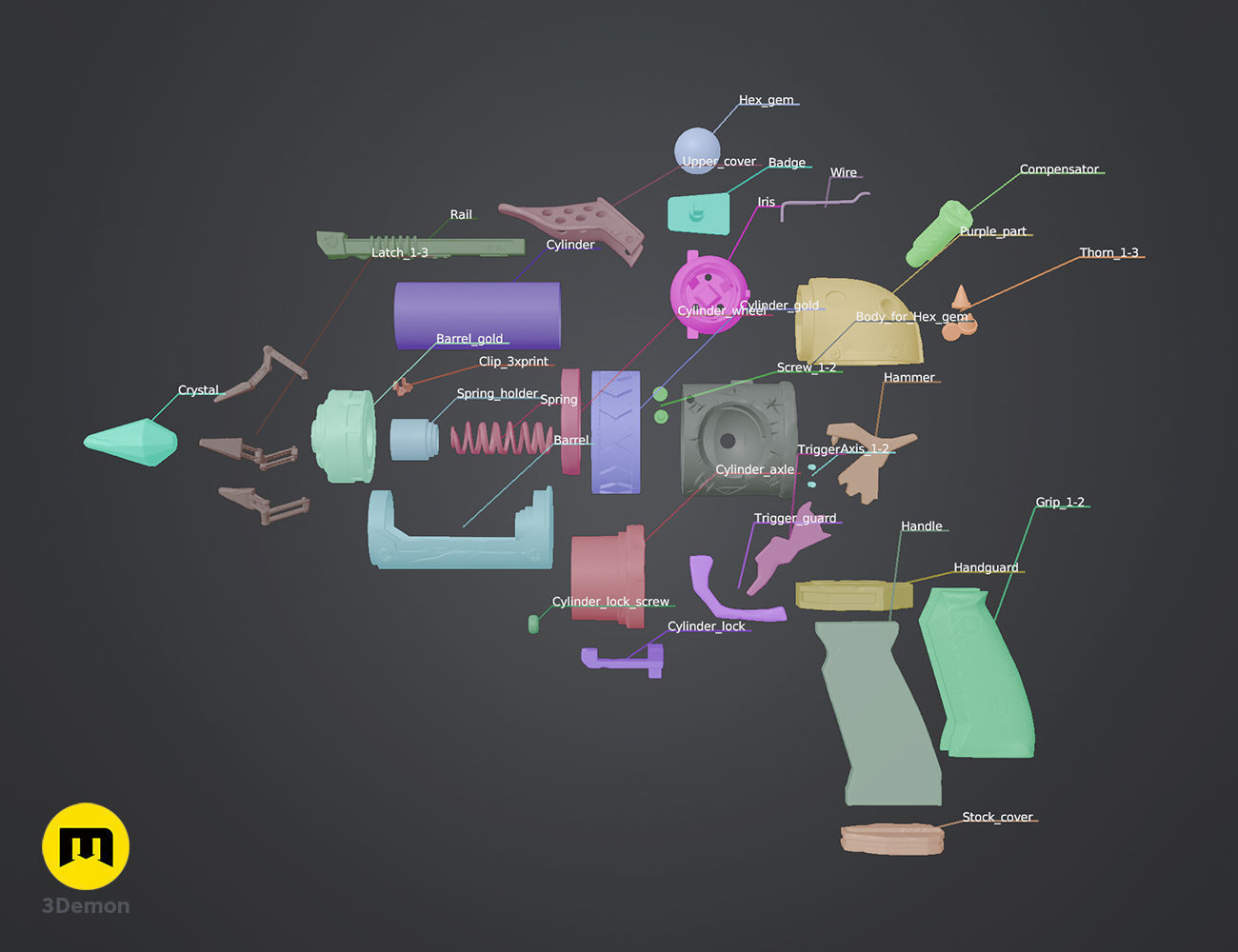 Jinx Arcane season 2 Blaster 3D model 3D printable | CGTrader