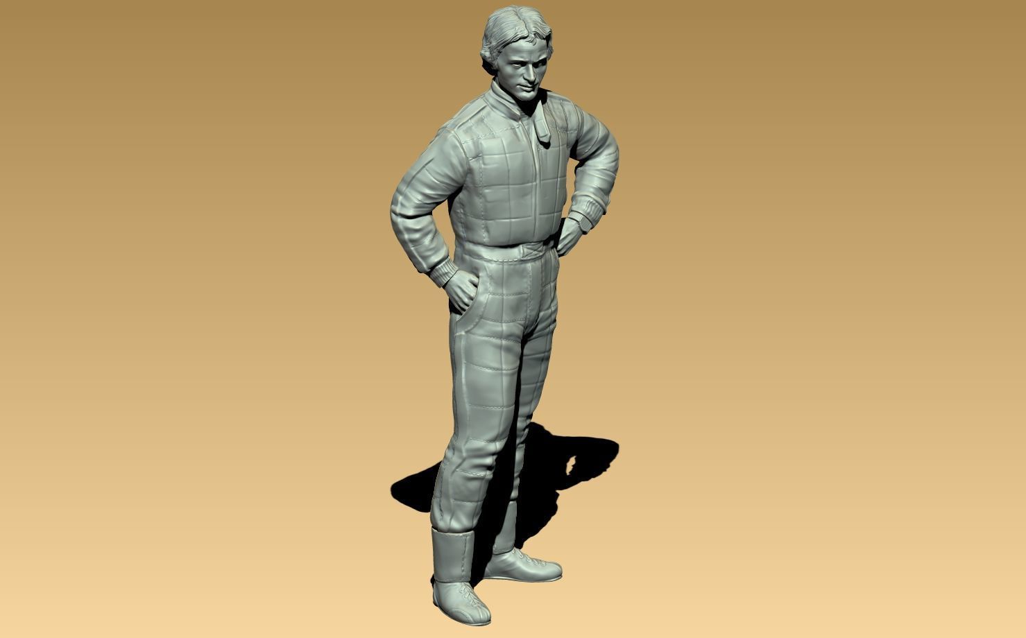 Gilles Villeneuve Ferrari F1 Driver 3D model 3D printable | CGTrader