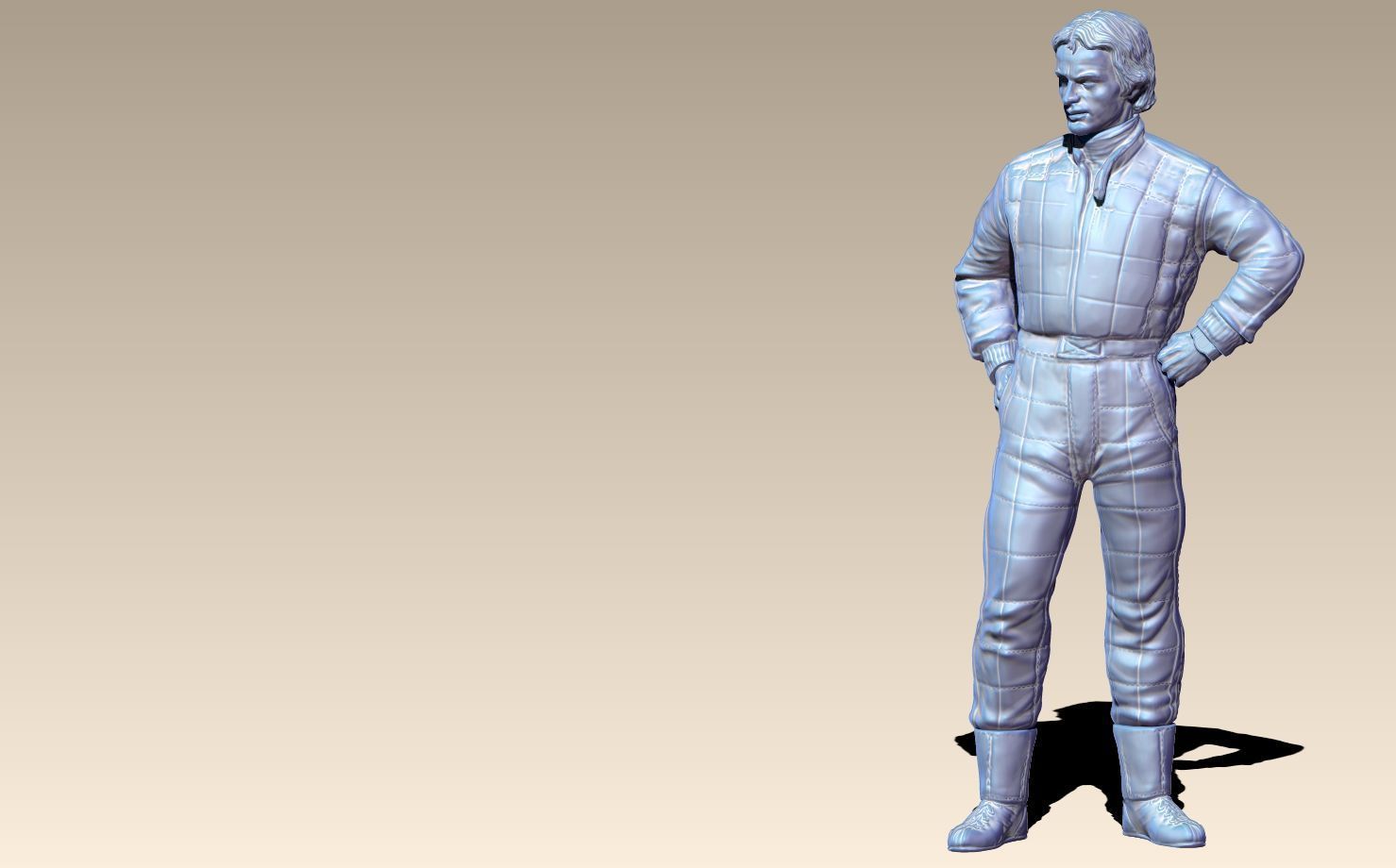 Gilles Villeneuve Ferrari F1 Driver 3D model 3D printable | CGTrader