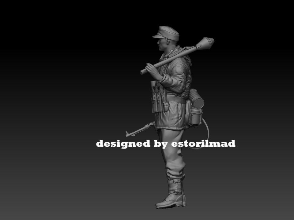 WW2 WAFFEN SS SOLDIER NORMANDY v2 3D model 3D printable | CGTrader