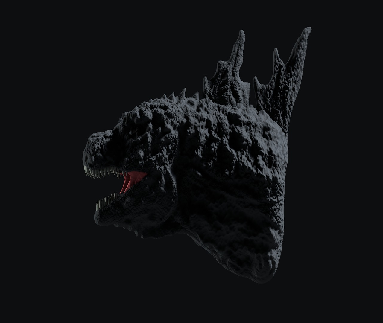 Minus One Godzilla Odo STL head free 3D model 3D printable | CGTrader