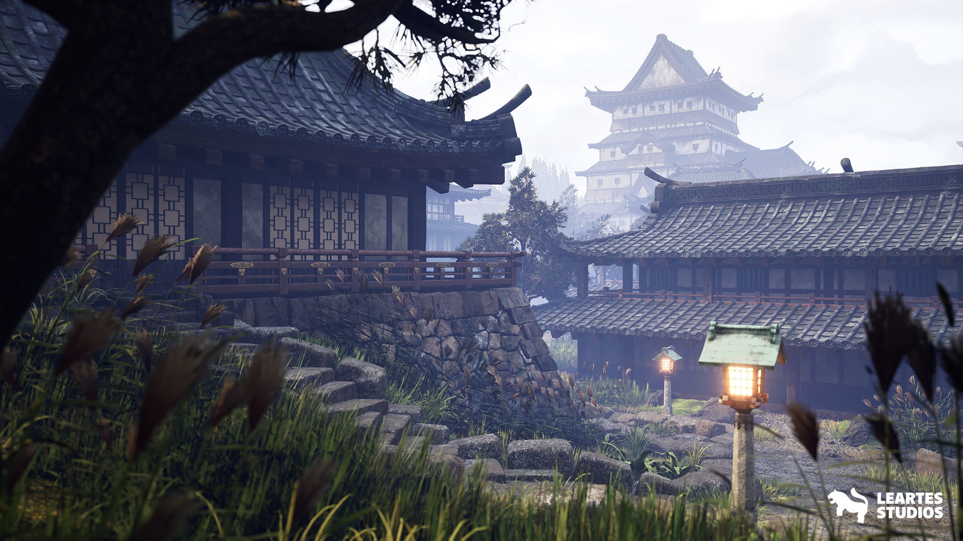 3D model Feudal Japanese Castle Environment VR / AR / low-poly | CGTrader