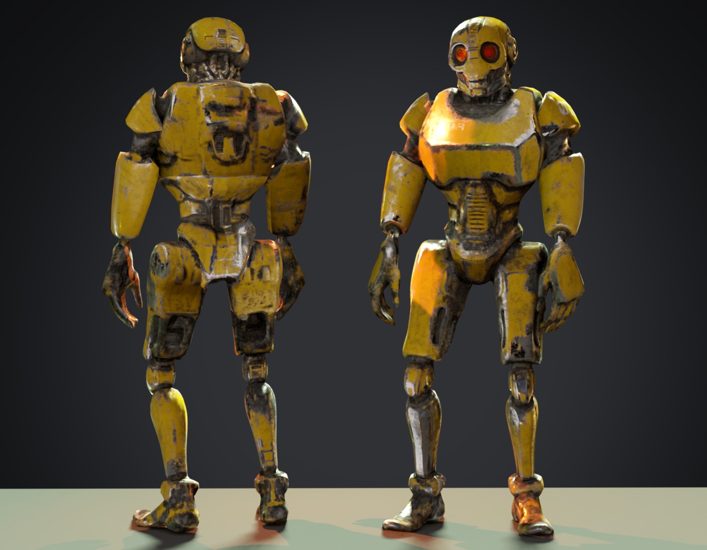 3D model Post-Apocalyptic Service Bot - 4k texture VR / AR / low-poly ...