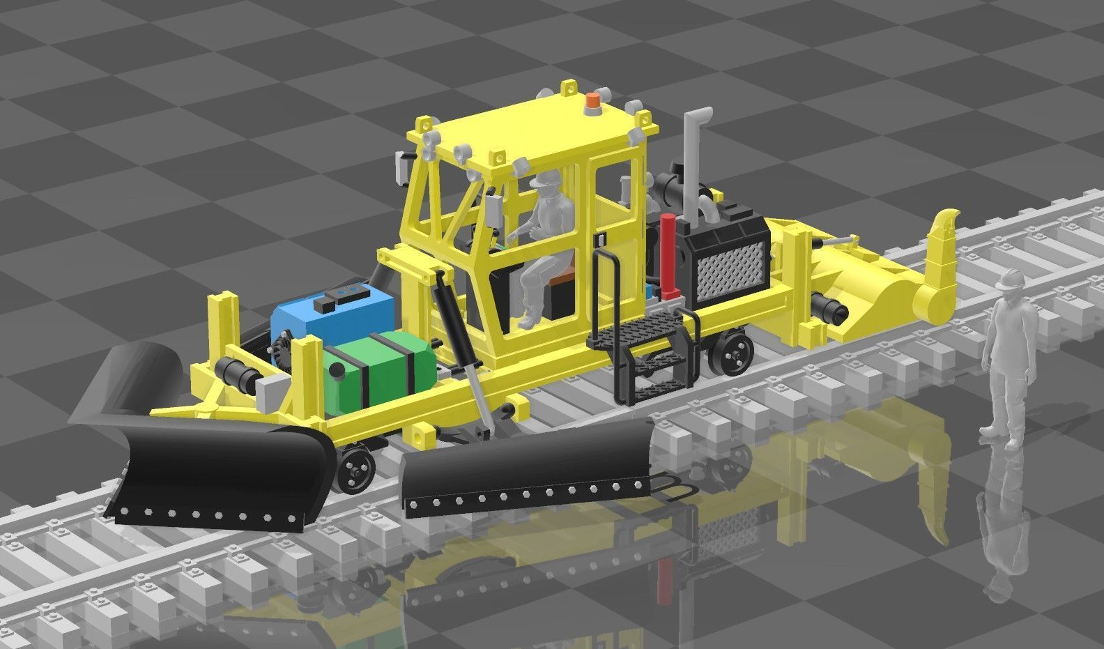 N Scale Snowplow Machine 3D model 3D printable | CGTrader