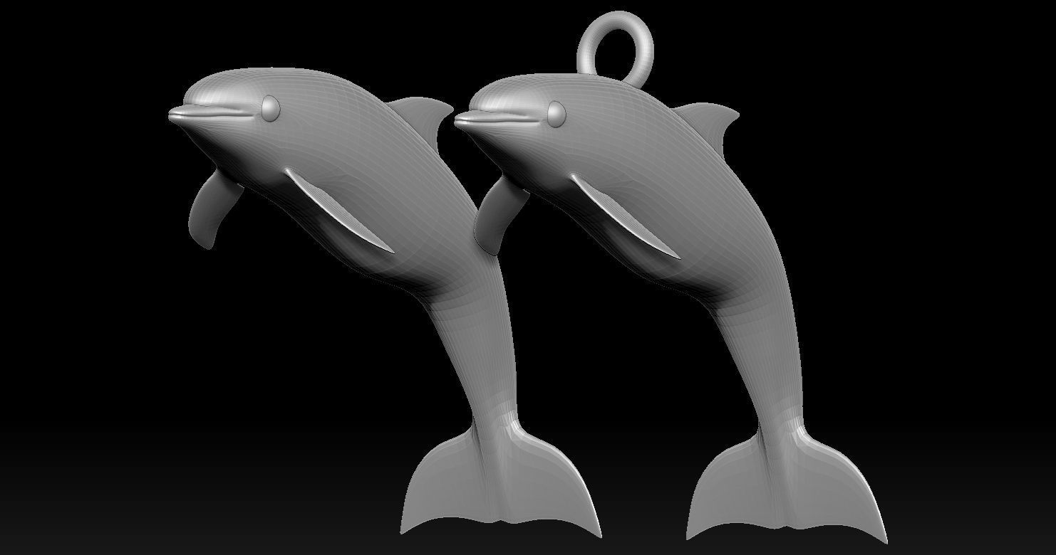Dolphin keychain - Dolphin 3D print model free 3D model 3D printable ...