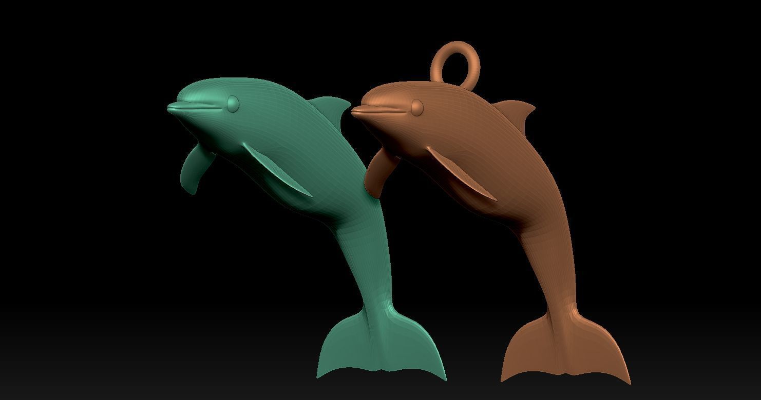 Dolphin keychain - Dolphin 3D print model free 3D model 3D printable ...