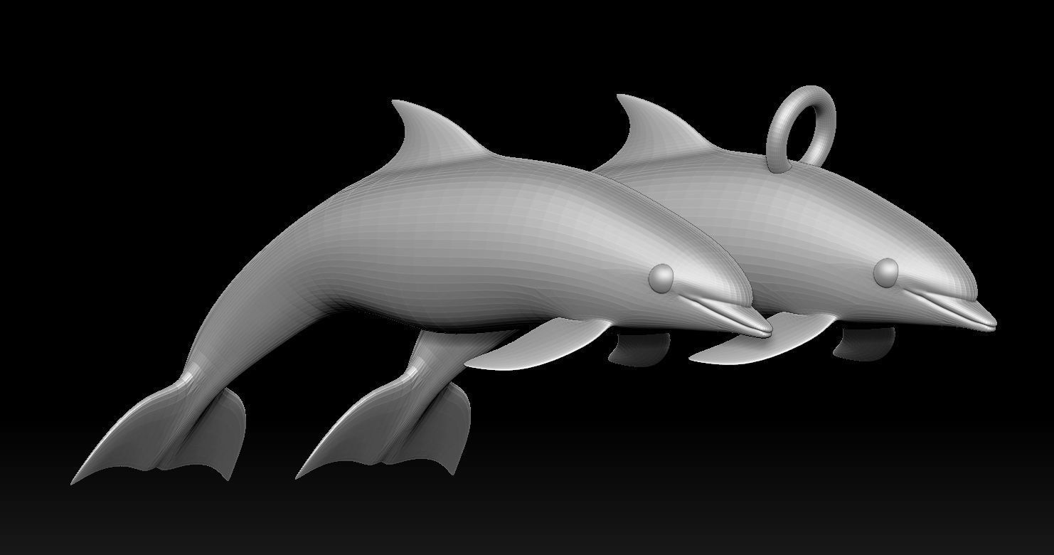 Dolphin keychain - Dolphin 3D print model free 3D model 3D printable ...