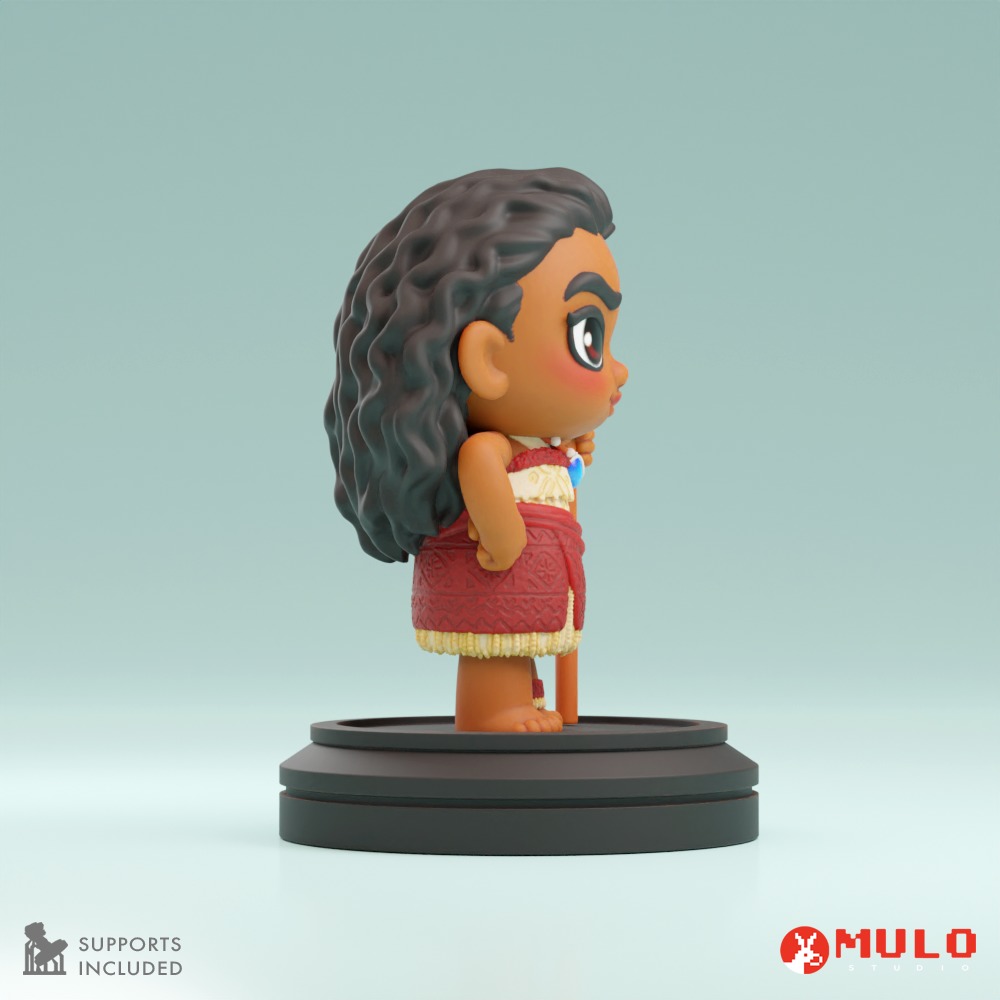 Chibi Moana 3D model 3D printable | CGTrader