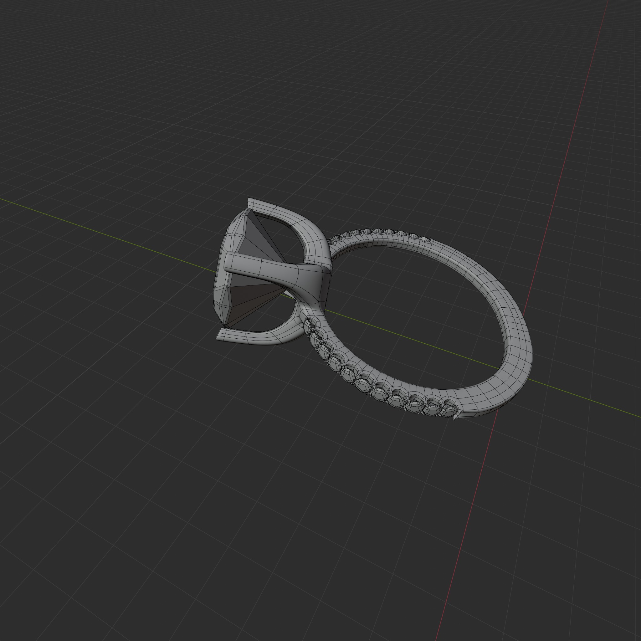 Elegant Diamond Ring - 3D Model Blender free 3D model | CGTrader