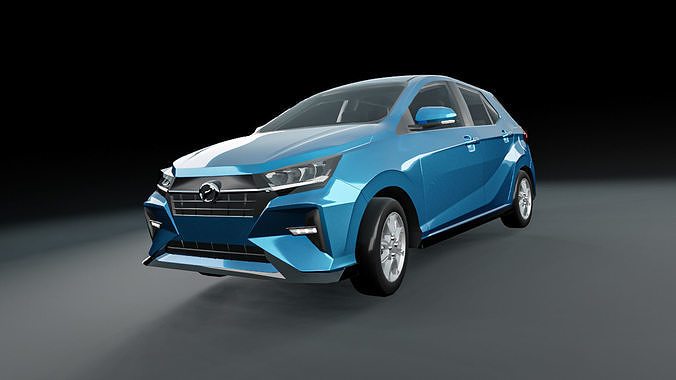 3D model Perodua Axia D74A 2023 with Interior VR / AR / low-poly | CGTrader
