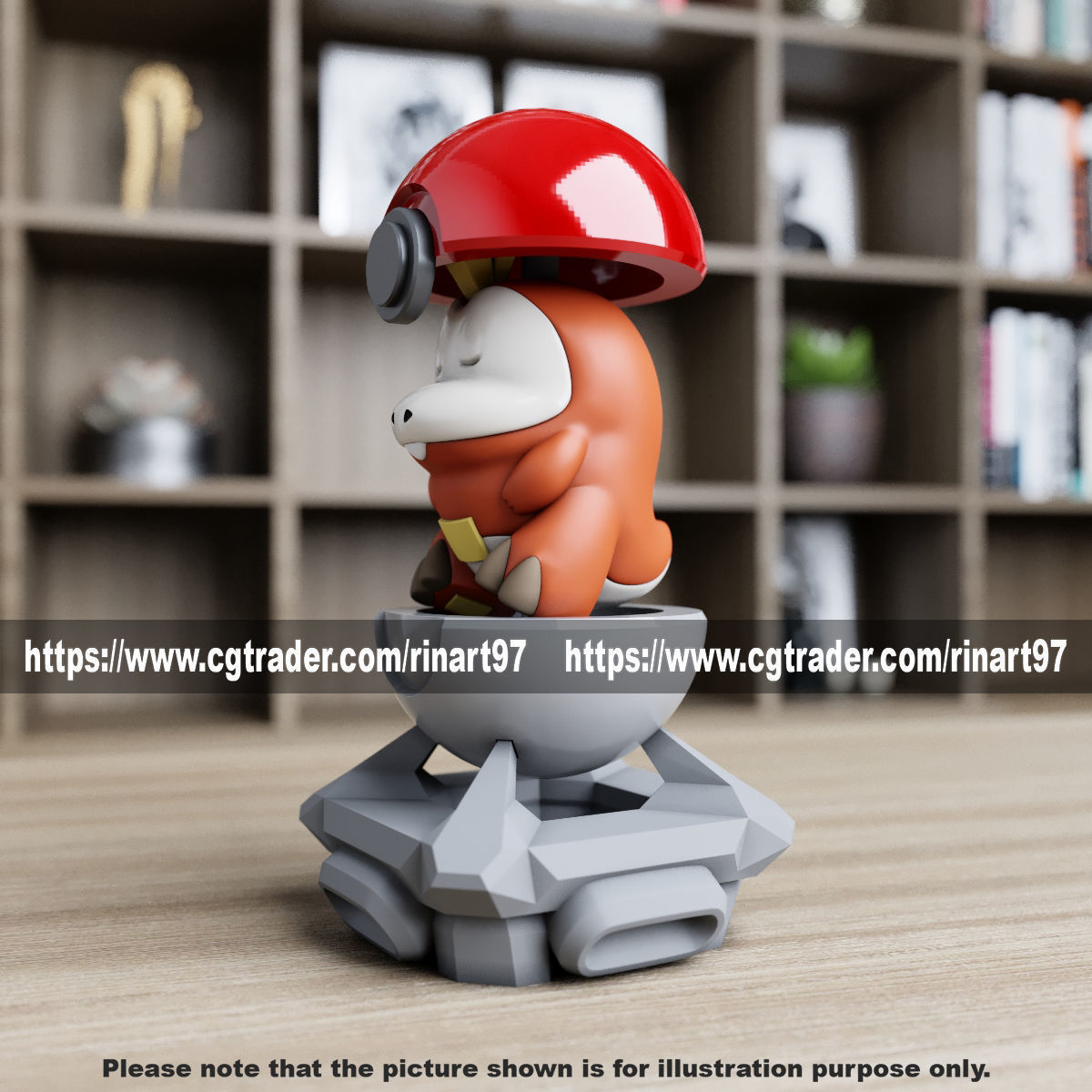 Fuecoco in the pokeball from Pokemon 3D model 3D printable | CGTrader