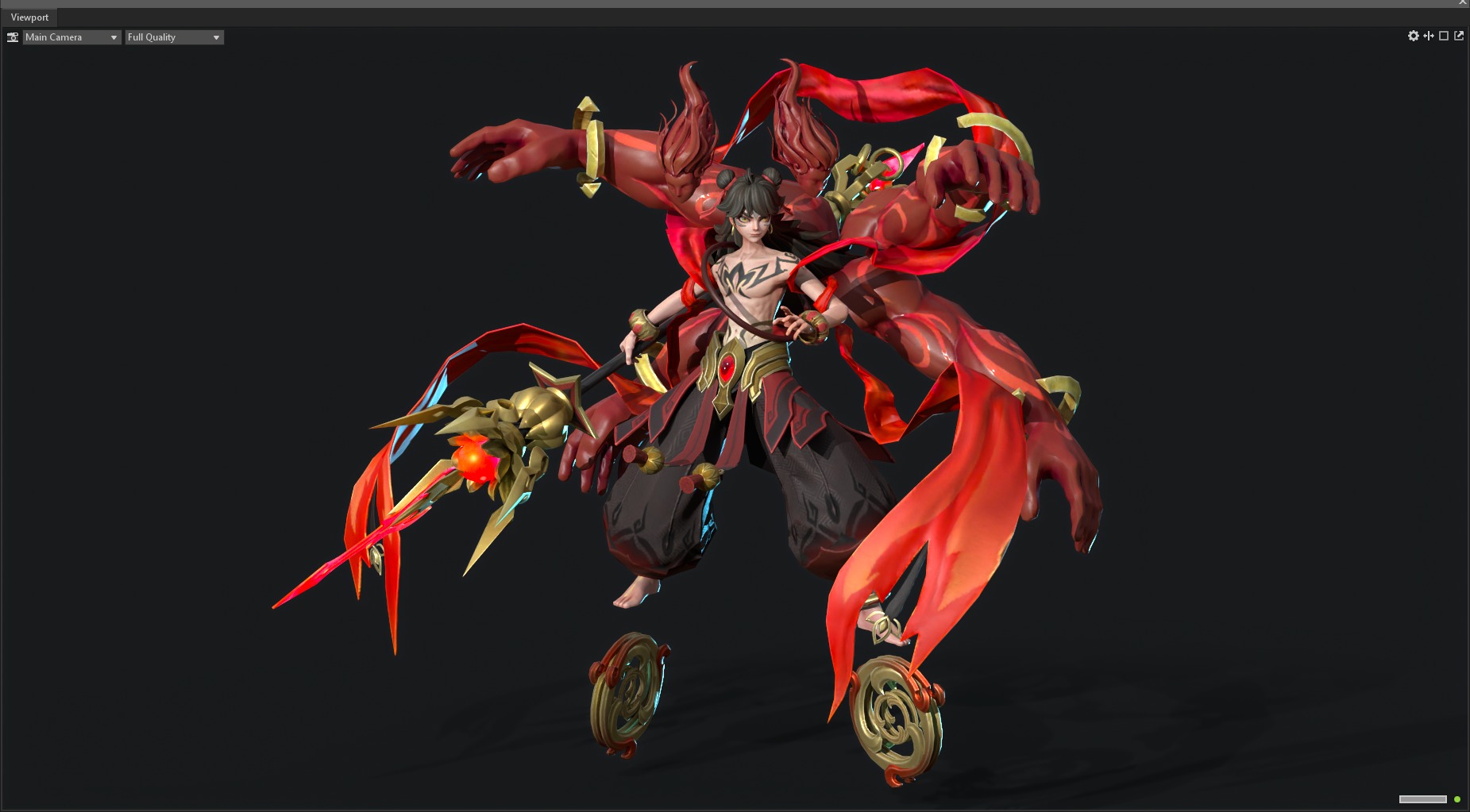 God Nezha 3D model animated rigged | CGTrader